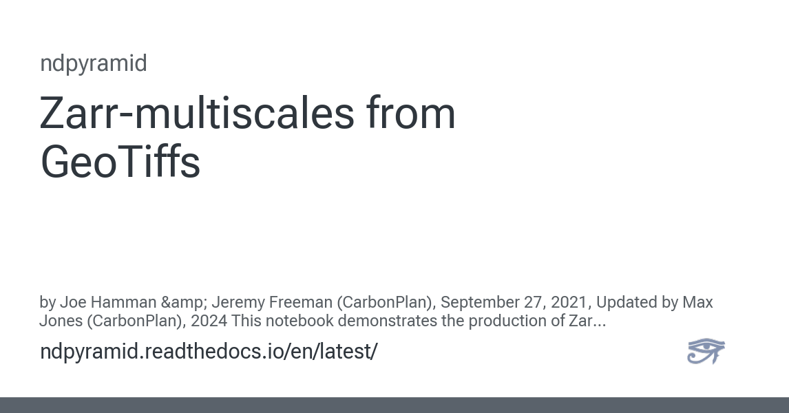 Zarr-multiscales from GeoTiffs